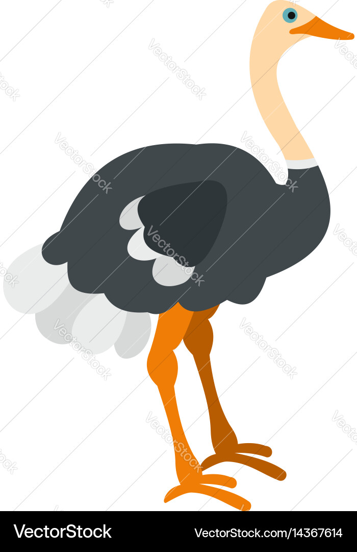 Ostrich icon isolated Royalty Free Vector Image
