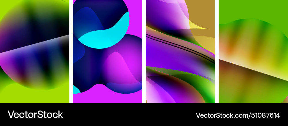 Vibrant collage of colorful abstract images Vector Image