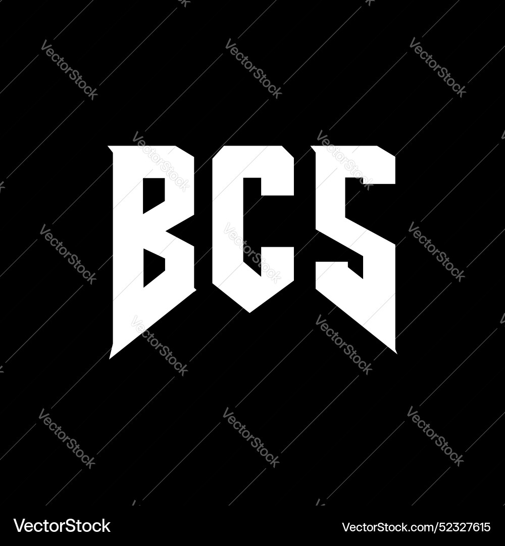 Bcs letter logo design for technology company Vector Image