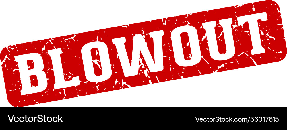 Blowout rectangular sign stamp Royalty Free Vector Image