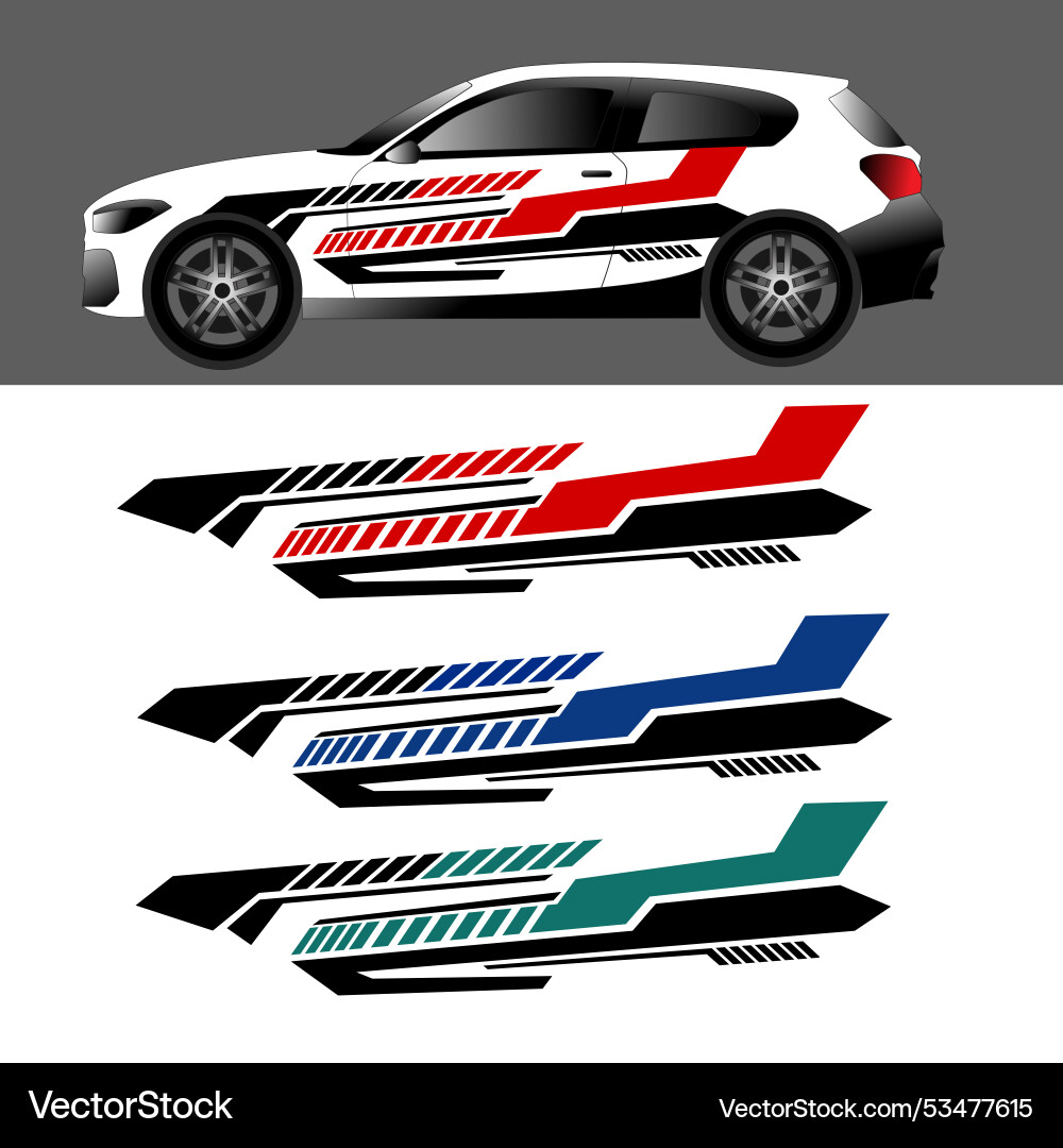 Car body livery decal Royalty Free Vector Image