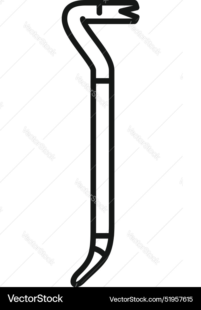 Crowbar Symbol für Bauwerkzeug Lizenzfreies Vektorbild