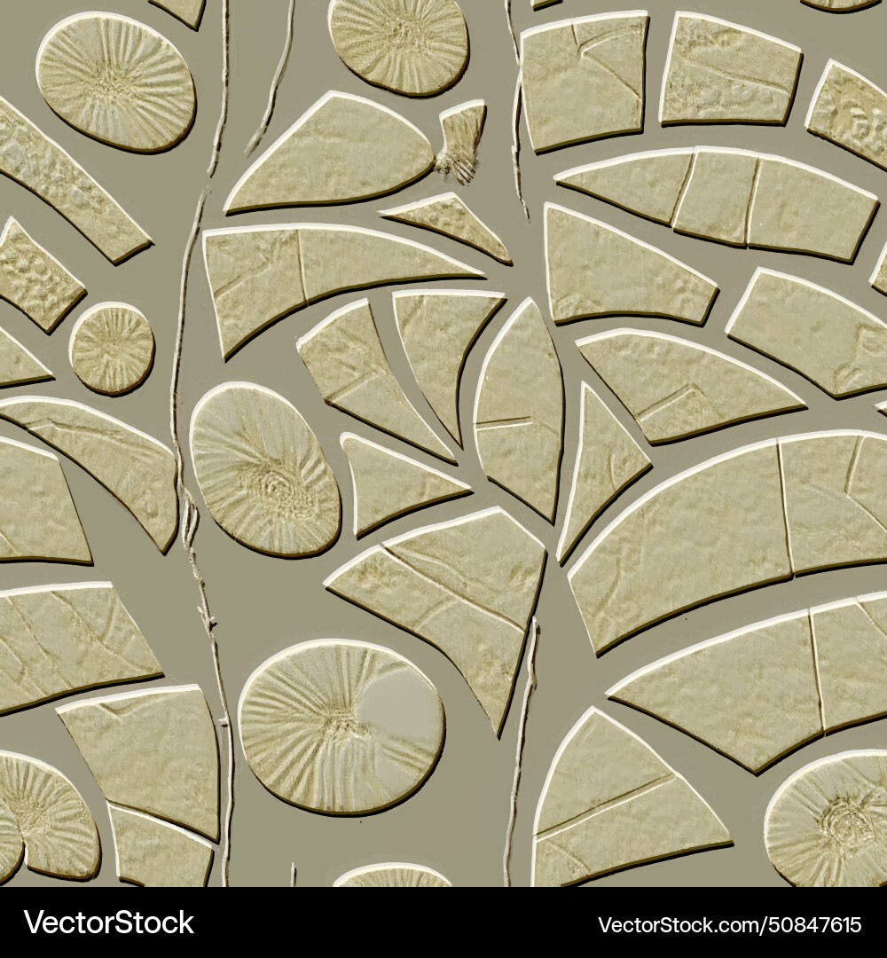 Rock stone style emboss textured art deco 3d Vector Image