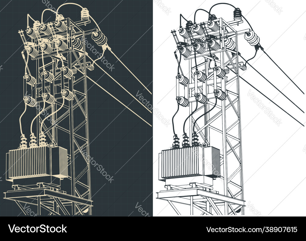 Transformer station Royalty Free Vector Image - VectorStock