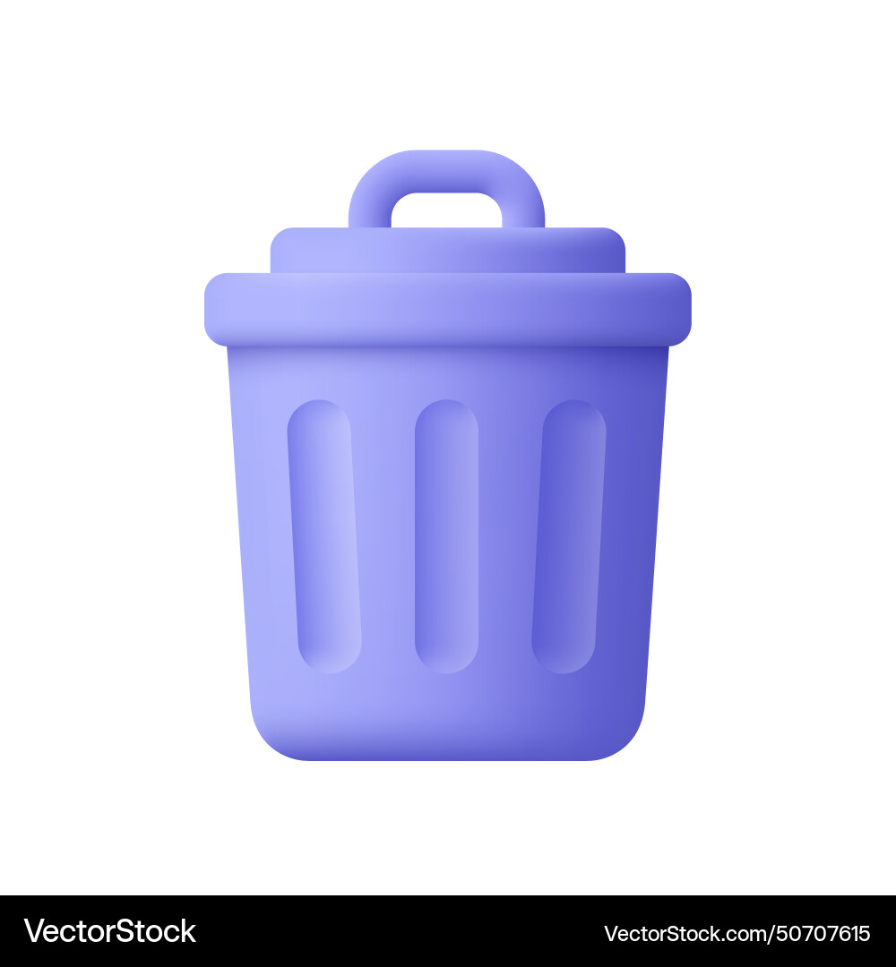 Trash can bin environment garbage concept Vector Image