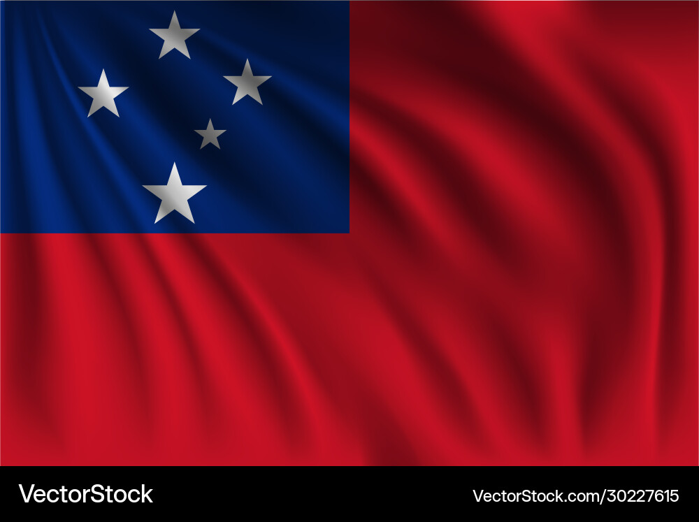 Waving samoa Royalty Free Vector Image - VectorStock