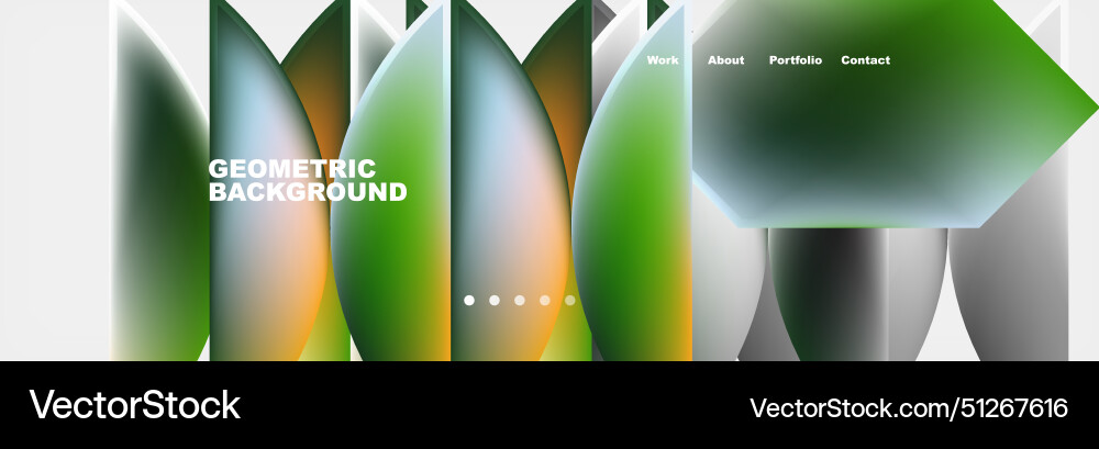 Abstract geometric shapes web design page Vector Image