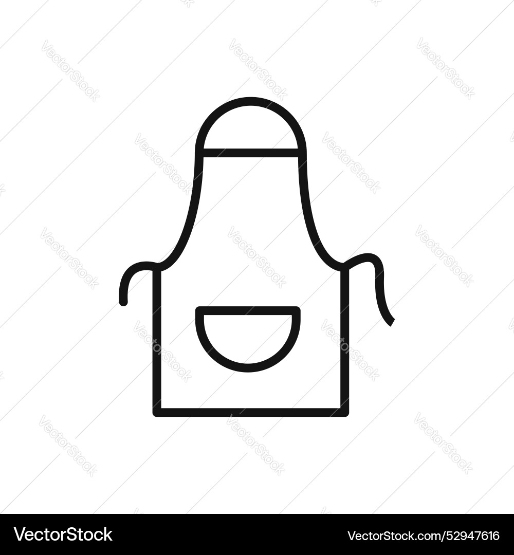 Apron icon symbol on white background Royalty Free Vector