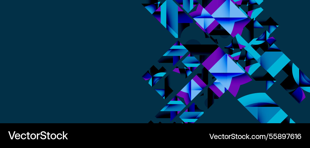 Circles semi circles squares and round triangles Vector Image