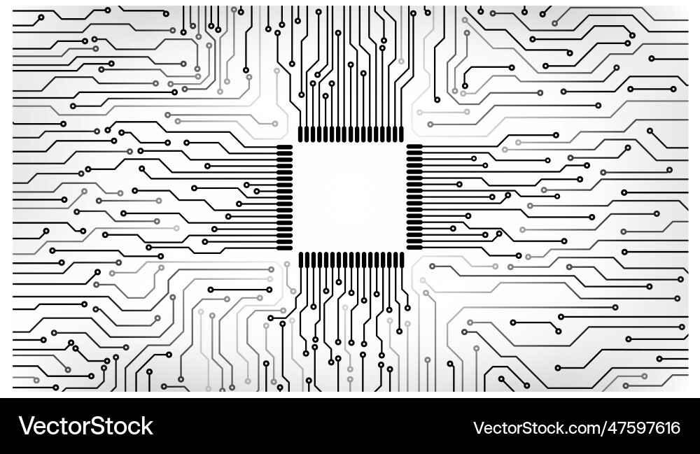 Circuit board technology information pattern Vector Image