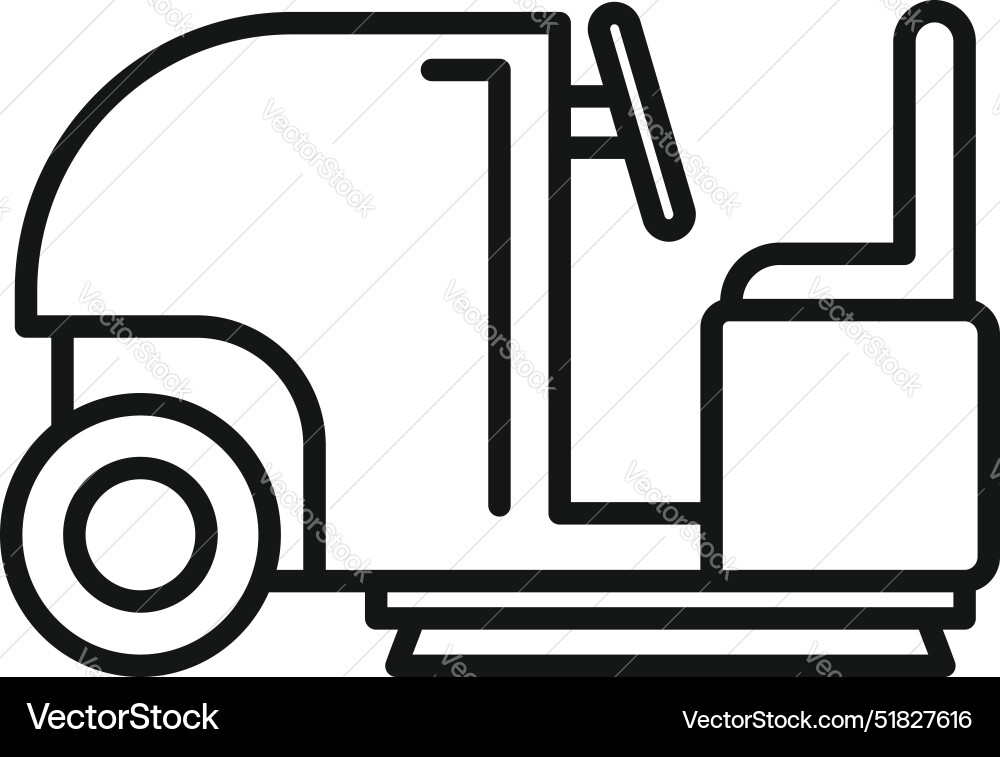 Cleaning machine using for service line Royalty Free Vector