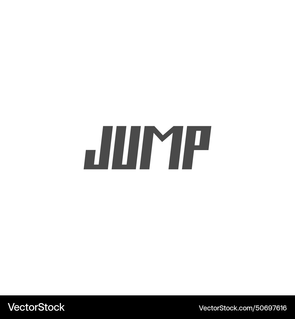 Jump logo design Royalty Free Vector Image - VectorStock