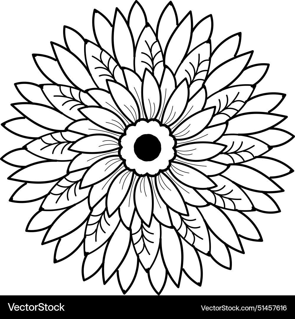 Mandala art design in circle simple Royalty Free Vector