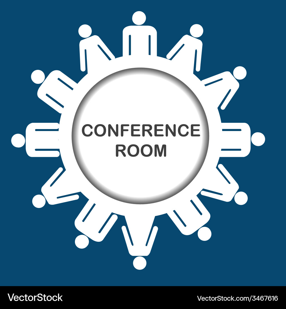Modern Conference Room Icon Royalty Free Vector Image