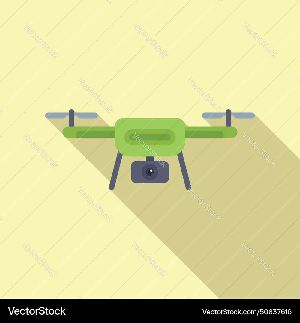 Modern small drone icon flat air operator Vector Image