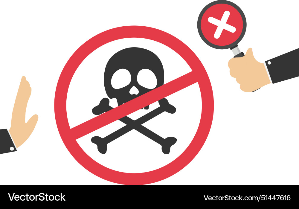 Security check drug poison prohibition Royalty Free Vector