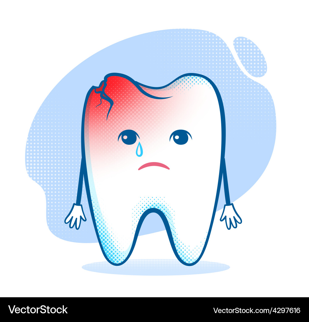 Tooth character Royalty Free Vector Image - VectorStock