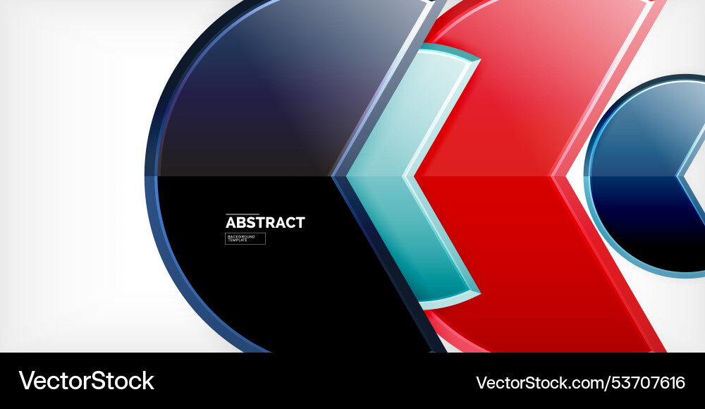 Trendy round shapes with triangular angle design Vector Image