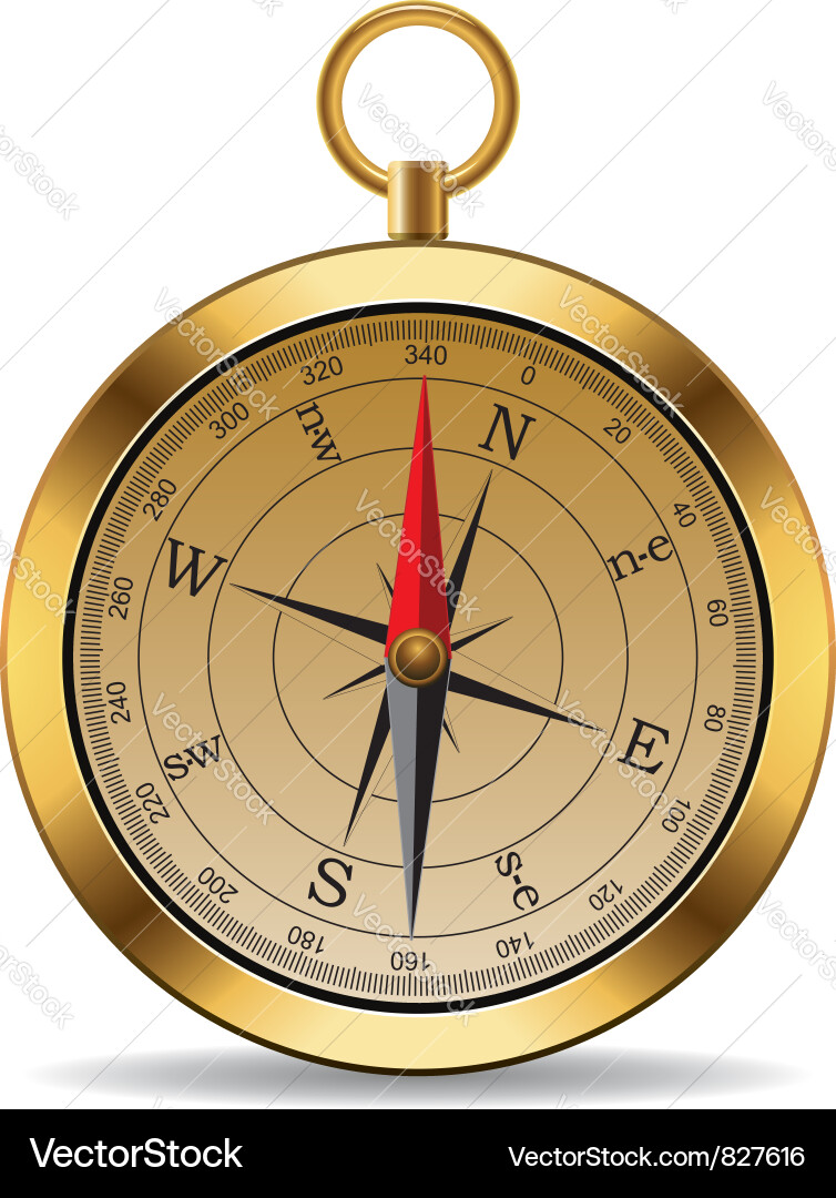 Vintage compass Royalty Free Vector Image - VectorStock