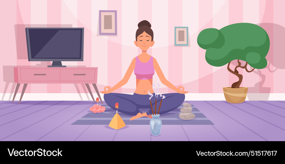 Aromatherapy interior of massage room Royalty Free Vector