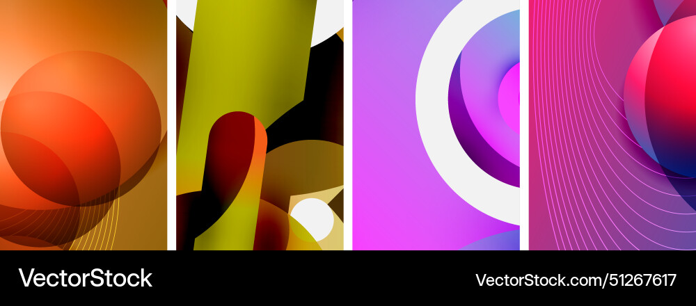 Circle geometric abstract posters Royalty Free Vector Image