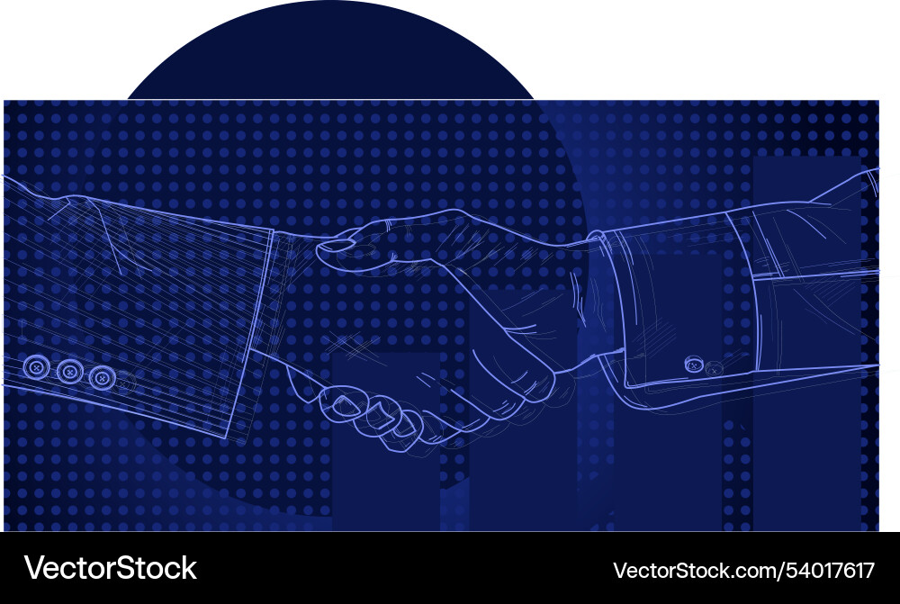 Handshake contract job interview - background Vector Image