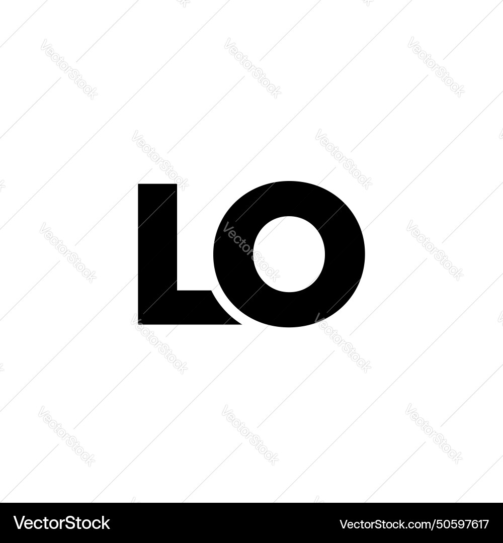 Letter l and o lo logo design template minimal Vector Image