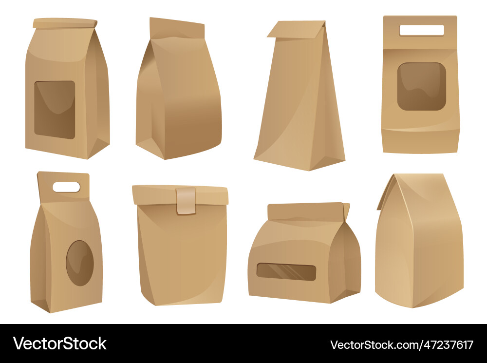 Paper Packaging Set Royalty Free Vector Image - VectorStock