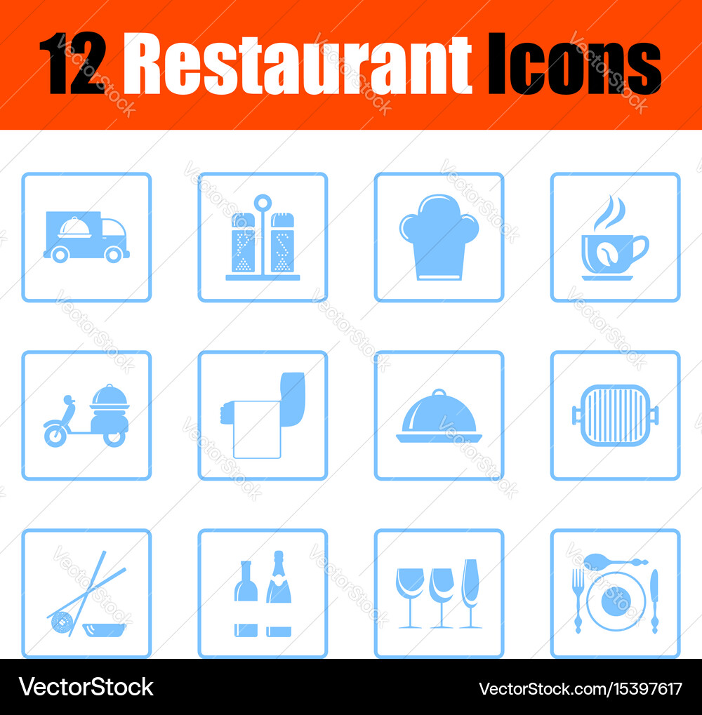 Restaurant icon set Royalty Free Vector Image - VectorStock
