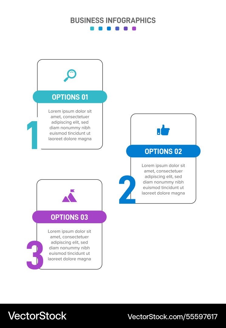 Vertical progress bar featuring 3 arrow-shaped Vector Image