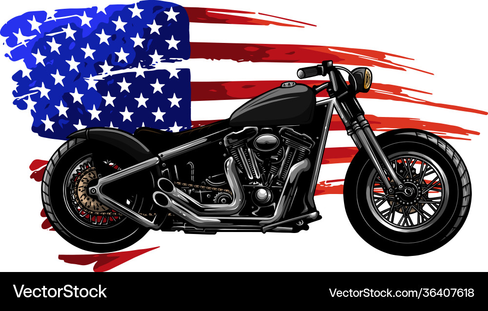 Motorcycle Chopper Flag Vector Images (over 300)