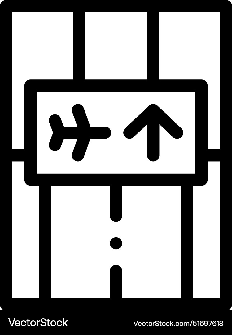 Boarding icon thin linear style design isolated Vector Image