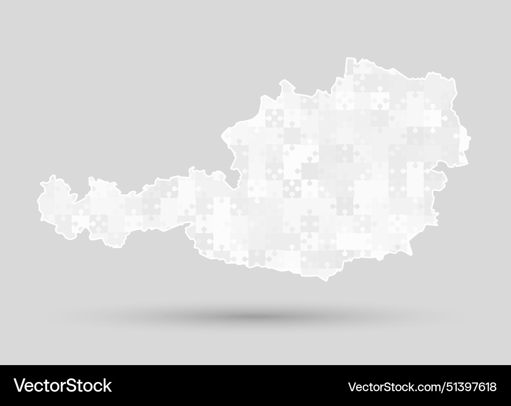 Creative map austria from white puzzle jigsaw Vector Image