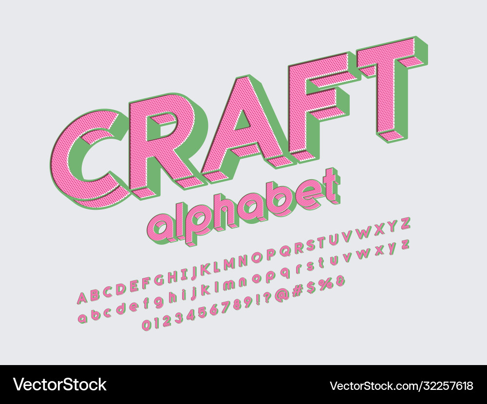 Halftone font Royalty Free Vector Image - VectorStock