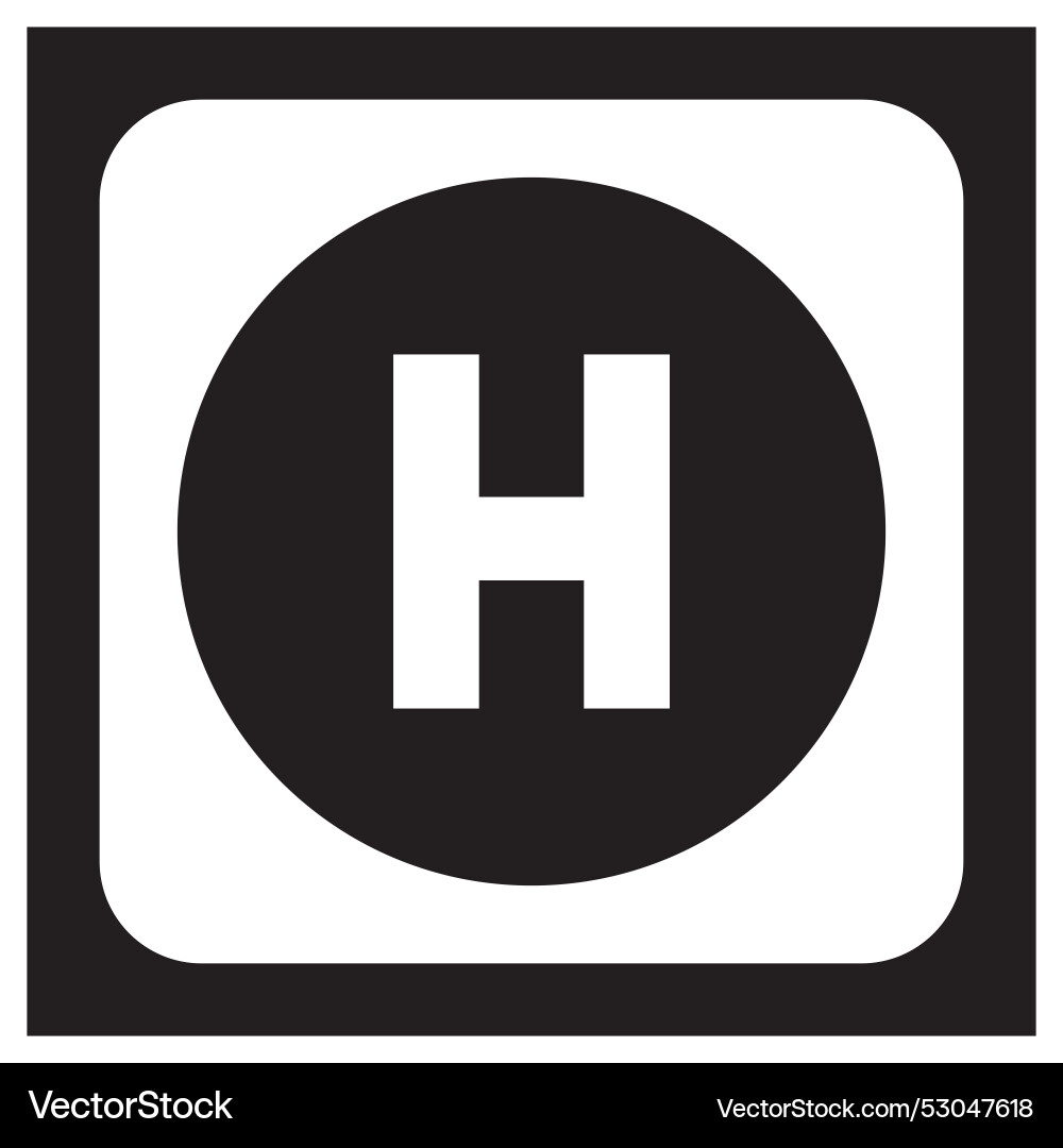 Helipad icon simple design Royalty Free Vector Image
