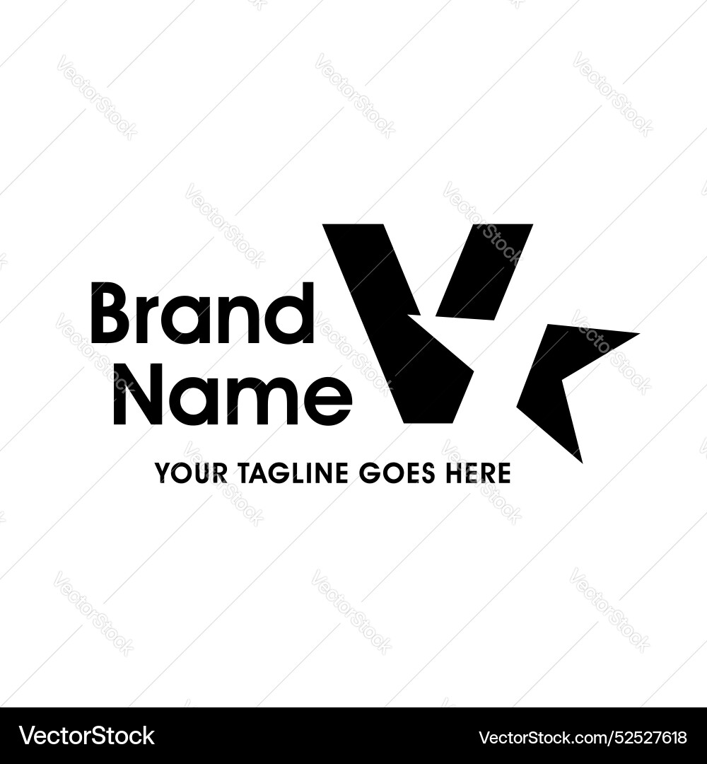 Simple and memorable initial v star logo Vector Image