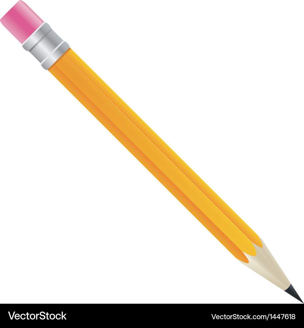 Single Pencil on White Background Royalty Free Vector Image
