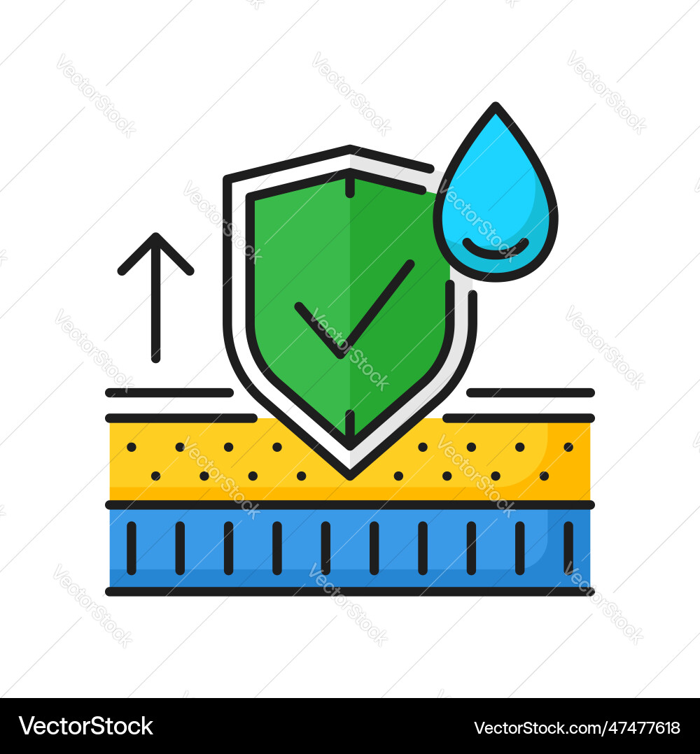 Waterproof shield water resistant fabric surface Vector Image
