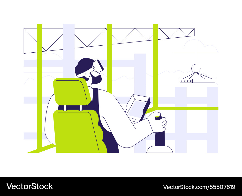 Vr in construction abstract concept Royalty Free Vector