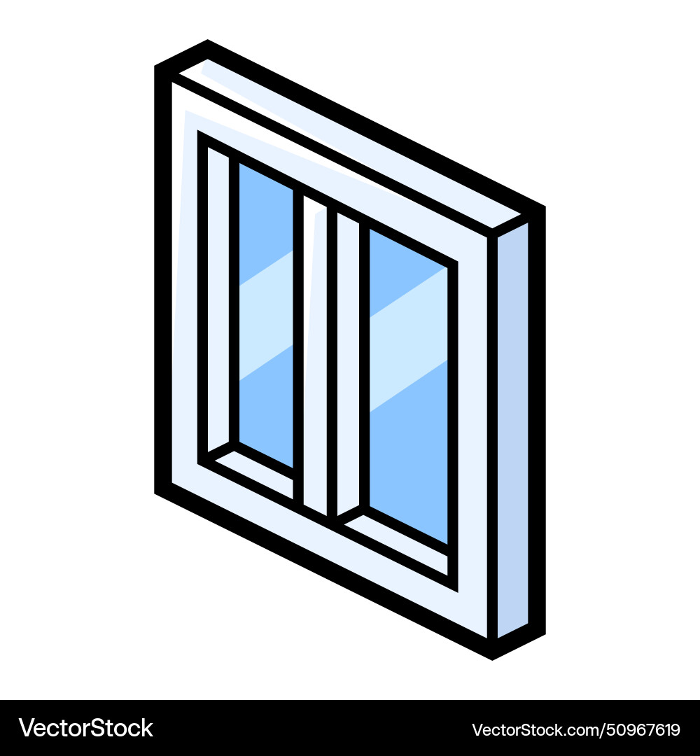 Window icon in isometry style repair image Vector Image