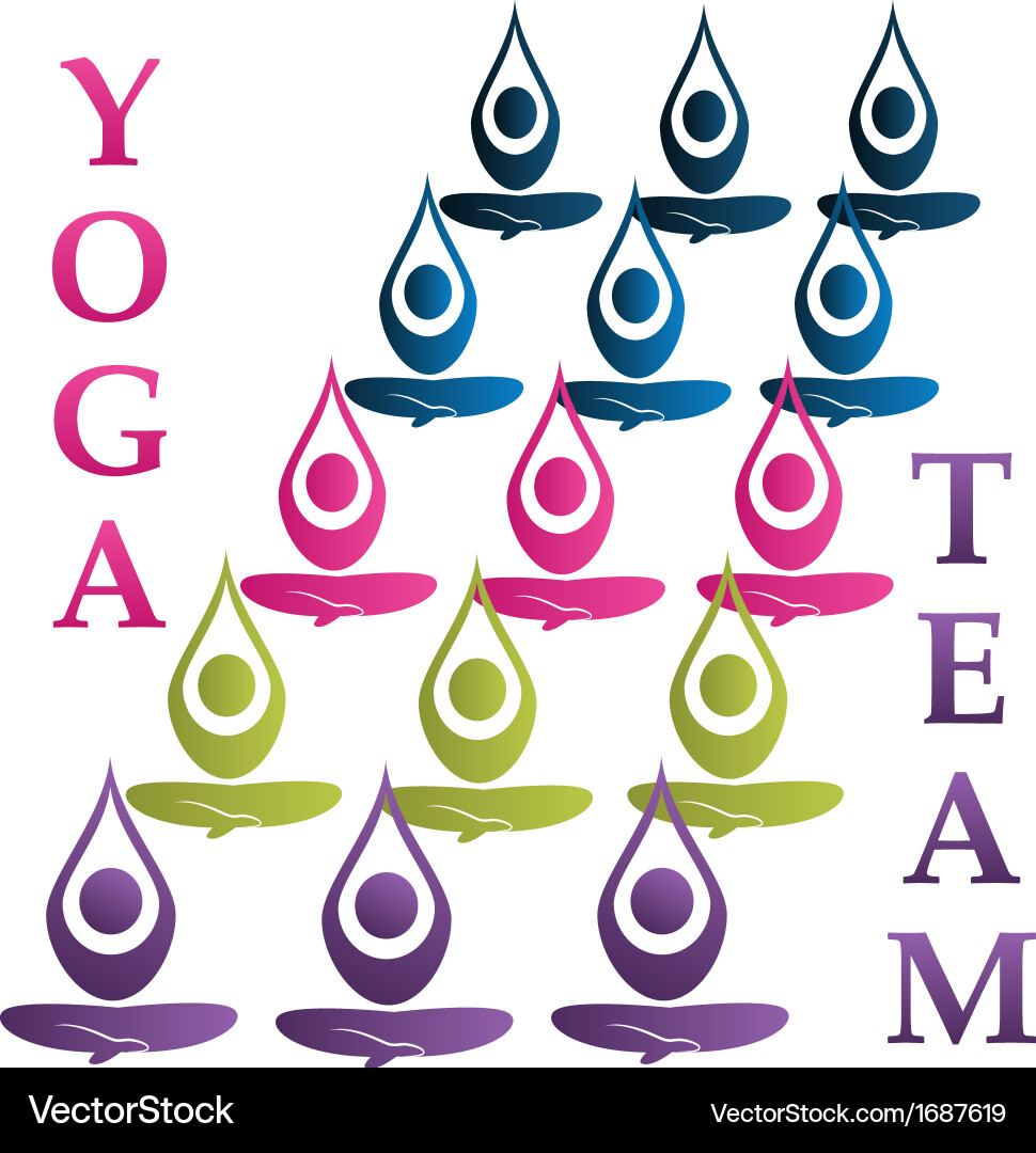 Yoga team icon Royalty Free Vector Image - VectorStock
