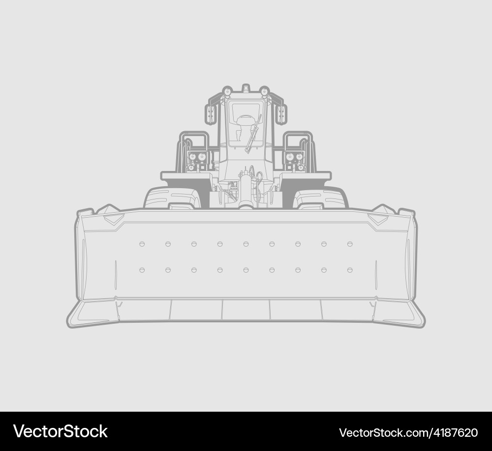 Bulldozer Royalty Free Vector Image - VectorStock
