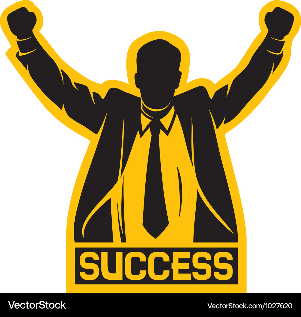 Business Success Portrait Royalty Free Vector Image