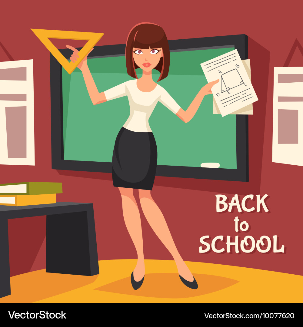 Geometry teacher Royalty Free Vector Image - VectorStock