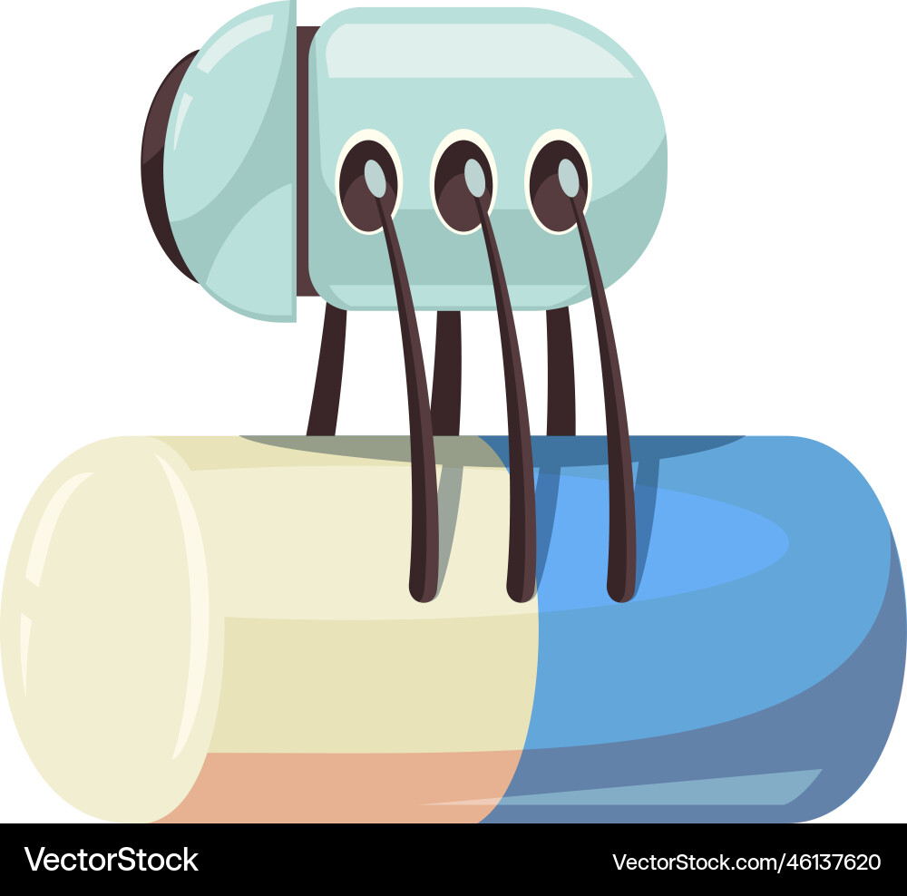 Nano bot capsule composition Royalty Free Vector Image