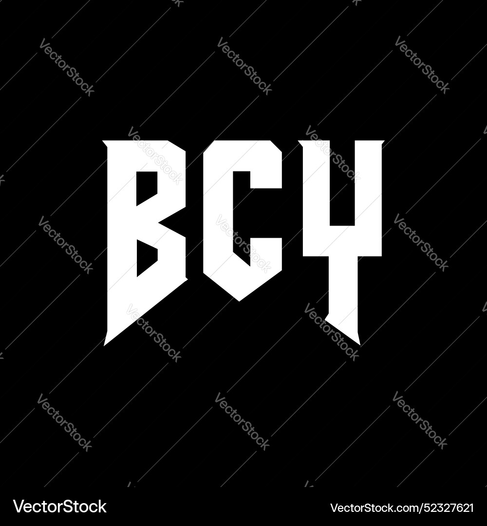 Bcy letter logo design for technology company Vector Image