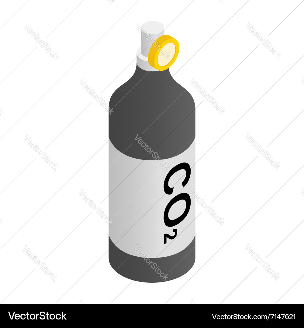 CO2 Bottle Isometric Icon Royalty Free Vector Image
