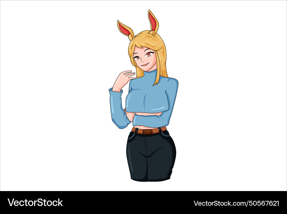 Cute girl character design Royalty Free Vector Image