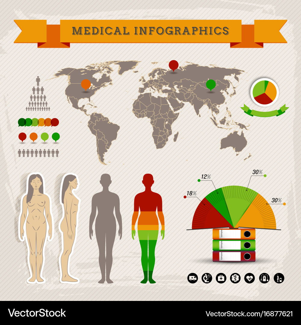 Health care infographics Royalty Free Vector Image