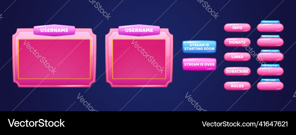 Live streaming background with online multimedia Vector Image